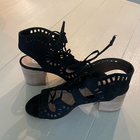 bp | Shoes | Bp Lace Up Chunky Heels | Poshmark